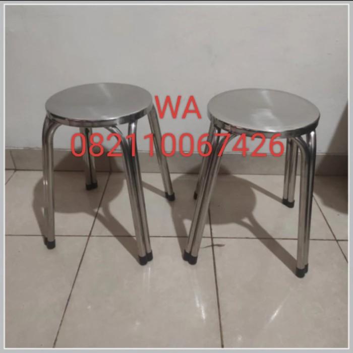 Jual KURSI LABORATORIUM STAINLESS 30 CM KURSI BULAT LABORATORIUM ...