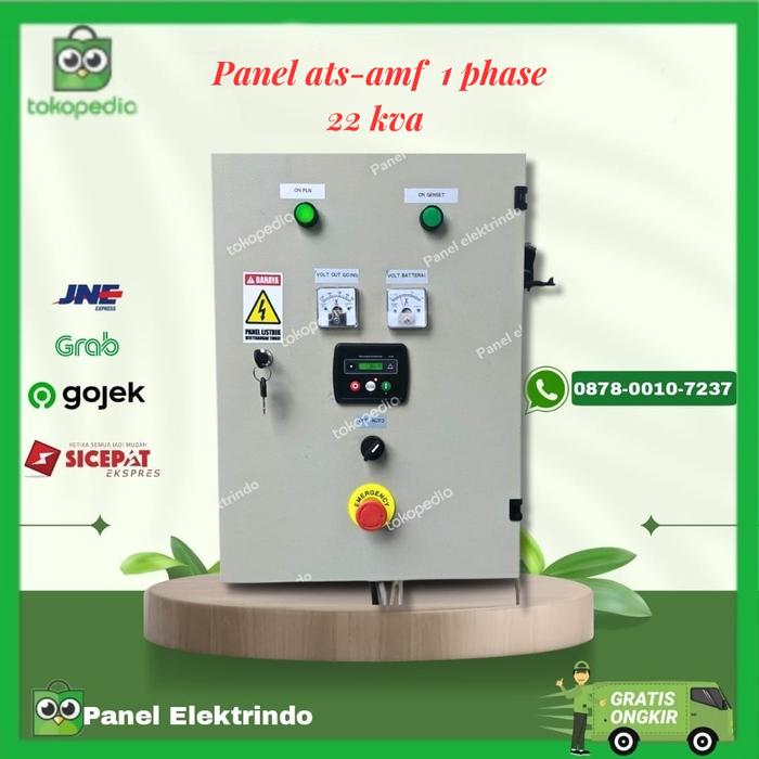Jual Panel ATS - AMF 1 phase 22 KVA + MCB pembagi ke instalasi - Kab ...