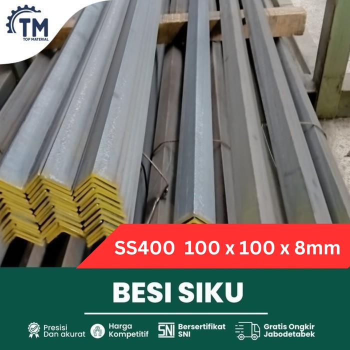 Jual Harga Besi Siku SS400 L 10x10 cm ( 100 x 100 ) Tebal 8 mm Panjang ...