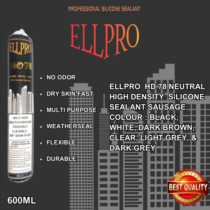 Jual Lem Sosis/Kaca/ACP Sausage Glass & Metal ELLPRO HD 78 SILICONE ...