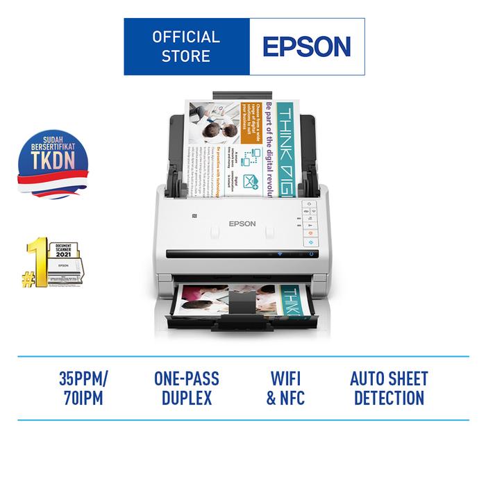 Promo Scanner Epson DS-570W Duplex Wireless Colour scan Document up to ...