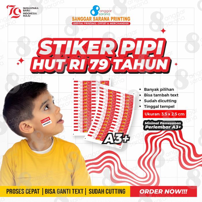 Jual STIKER PIPI MERAH PUTIH / STIKER KEMERDEKAAN 17 AGUSTUS / PER ...