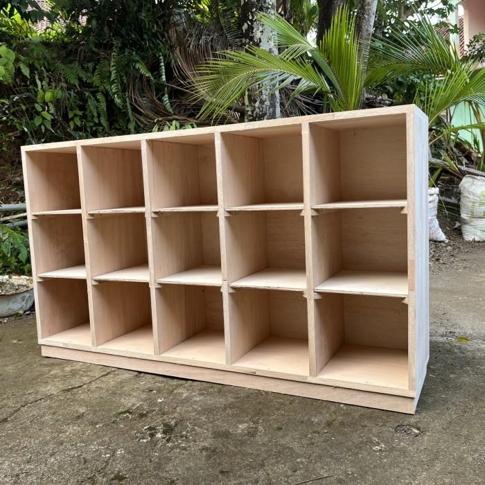 Jual loker tk rak storage penyimpan buku alat sekolah kayu - Kota ...