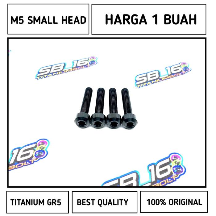 Jual M5 SMALL HEAD (DRAT8) TITANIUM GR5 - BLACK, M5x15 SMALL - Jakarta Barat - Serbaguna16 ...