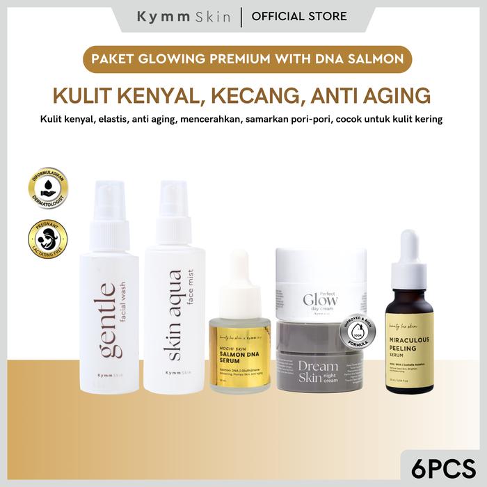 Promo KYMM SKIN 6PCS Paket Premium Salmon DNA + Miraculous Peeling ...