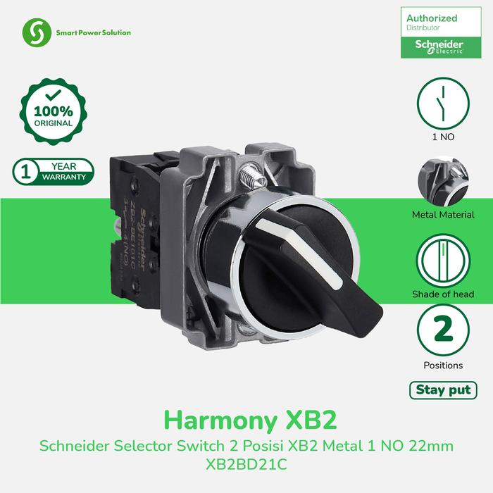 Promo Schneider Selector Switch 2 Posisi XB2 Metal 1 NO 22mm - XB2BD21C - Jakarta Pusat - Smart ...