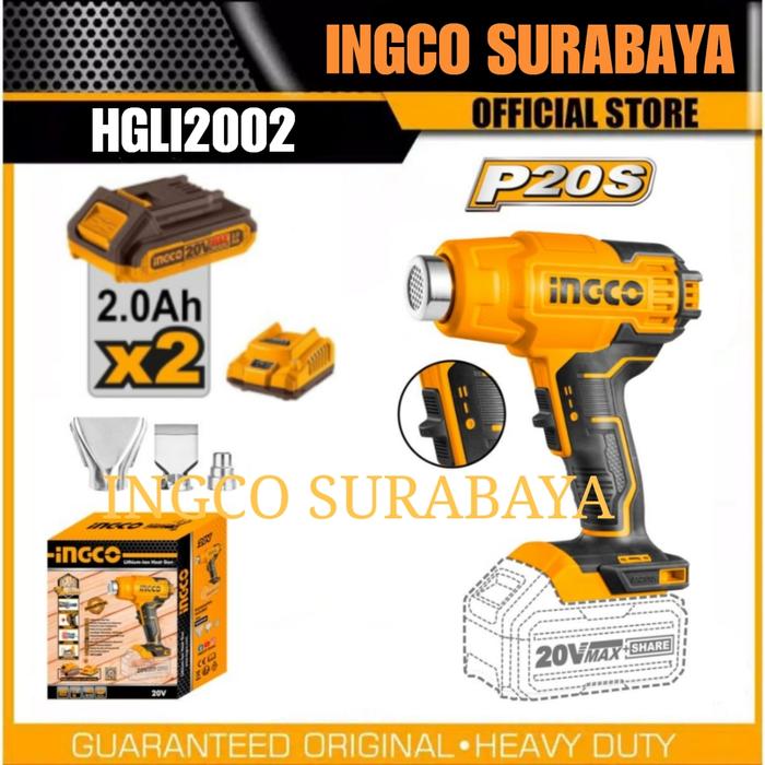 Jual INGCO HGLI2002 HEAT GUN CORDLESS 20V HOT PEMANAS TANPA KABEL ...