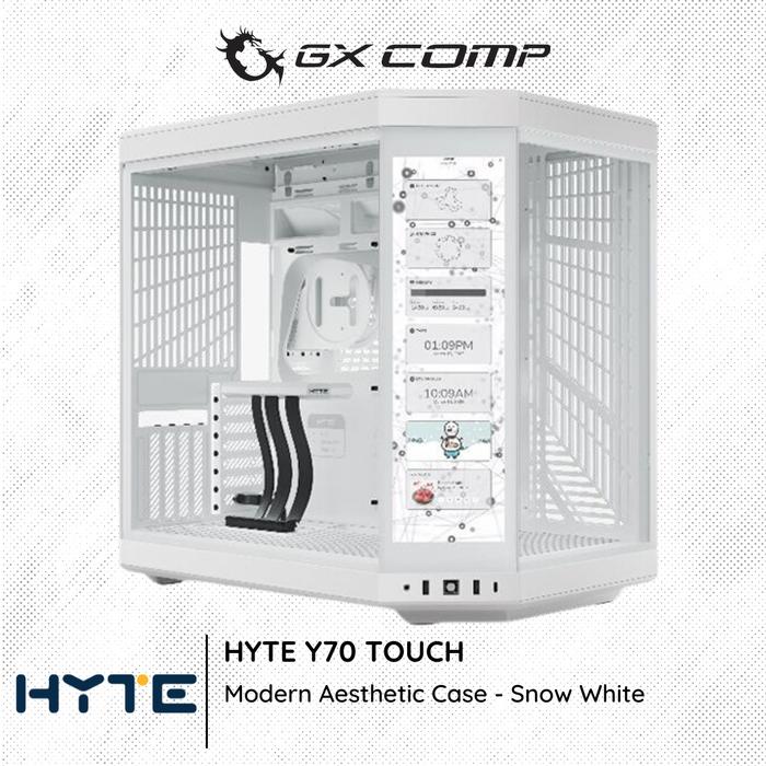 Promo HYTE Y70 Touch Snow White Modern Aesthetic - Casing PC ATX - EATX ...