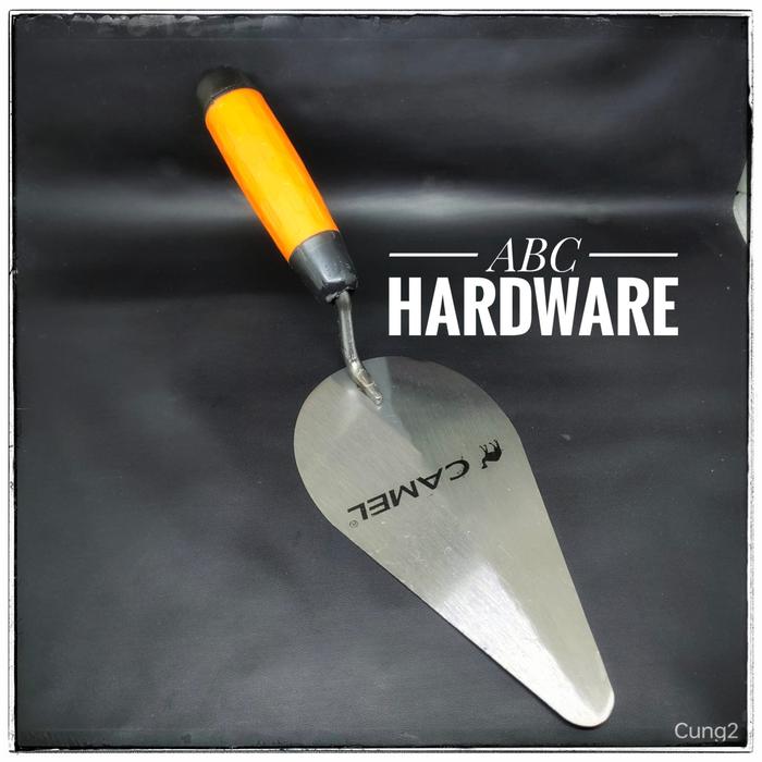 Jual Sendok Semen Cetok Tembok Lancip 7" - Skop Tanah Gagang Karet ...