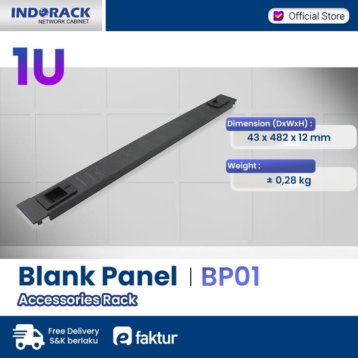 Jual Indorack Blank Panel 1U Accessories Penutup Celah Rack Server BP01 - Jakarta Pusat ...