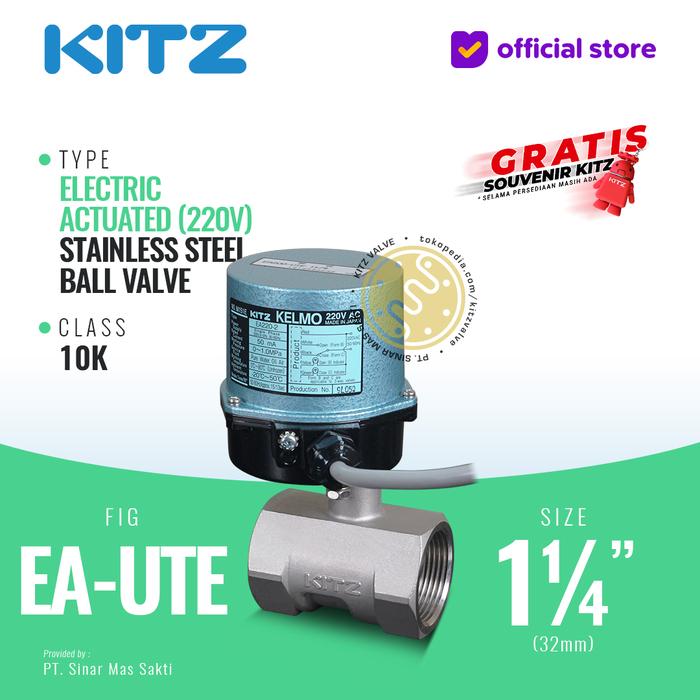 Promo Electric / Motorized Ball Valve Stainless SUS316 KITZ Fig. EA-UTE ...