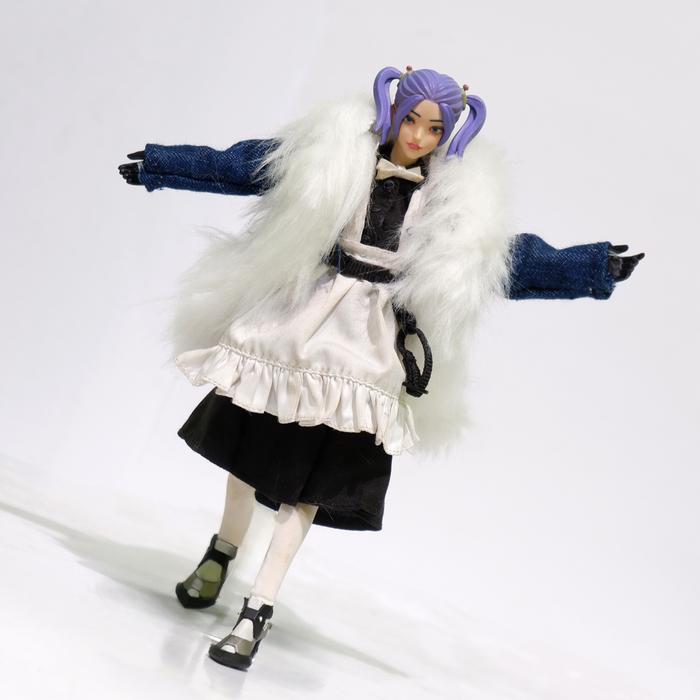 Jual Female Fur Jacket Jaket bulu kitbash action figure skala 1/12 ...