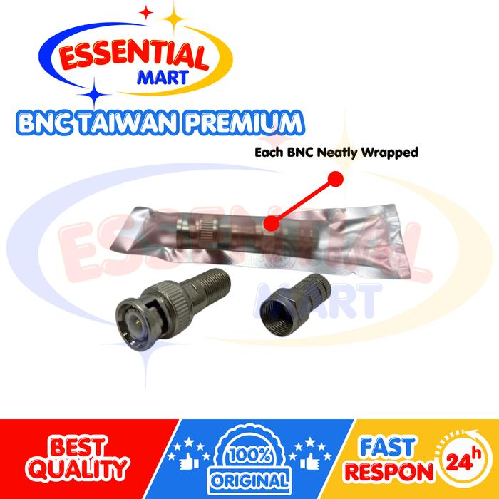 Jual Konektor BNC Drat Taiwan Premium Original - Jakarta Pusat - Essential Mart | Tokopedia