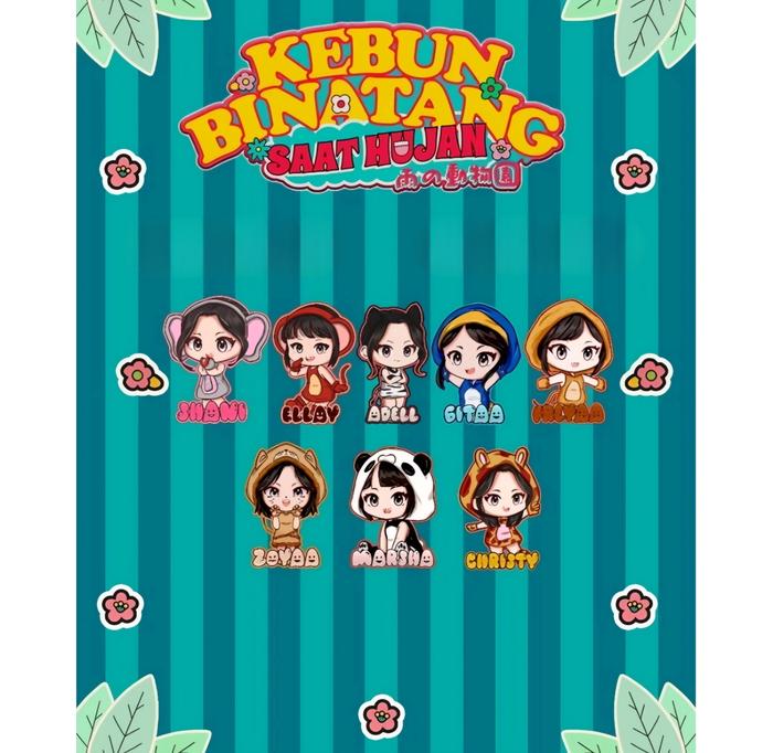 Jual Sticker Chibi Fan Art JKT48 Kebun Binatang Saat Hujan - All member ...