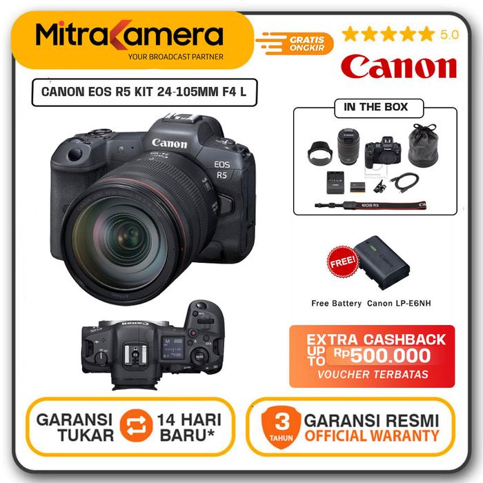 Promo Canon EOS R5 Kit 24-105mm F4 L / Canon Mirrorless EOS R5 Cicil 0% ...