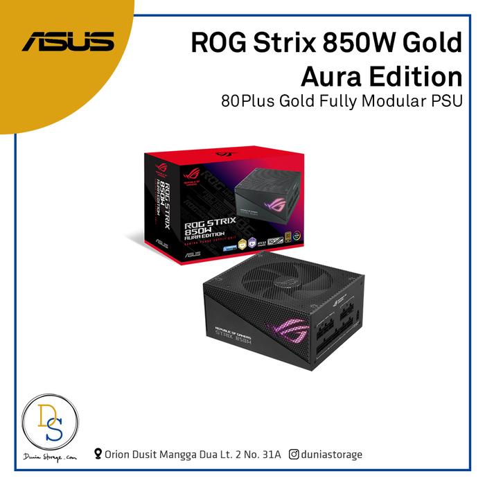 Promo ASUS ROG Strix 850W Gold Aura Edition | PSU 80+ Gold Fully ...
