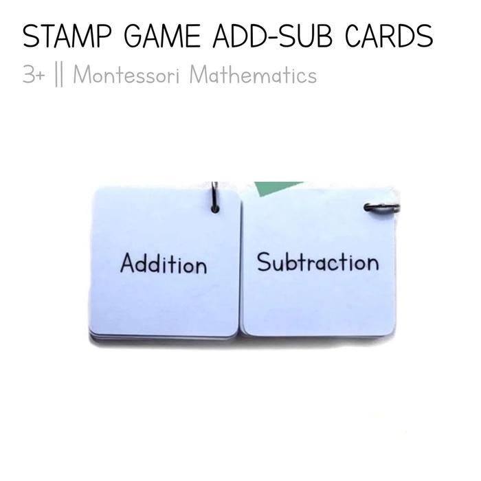 Jual Stamp Game add - sub card - Kartu penambahan - penjumlahan dan ...