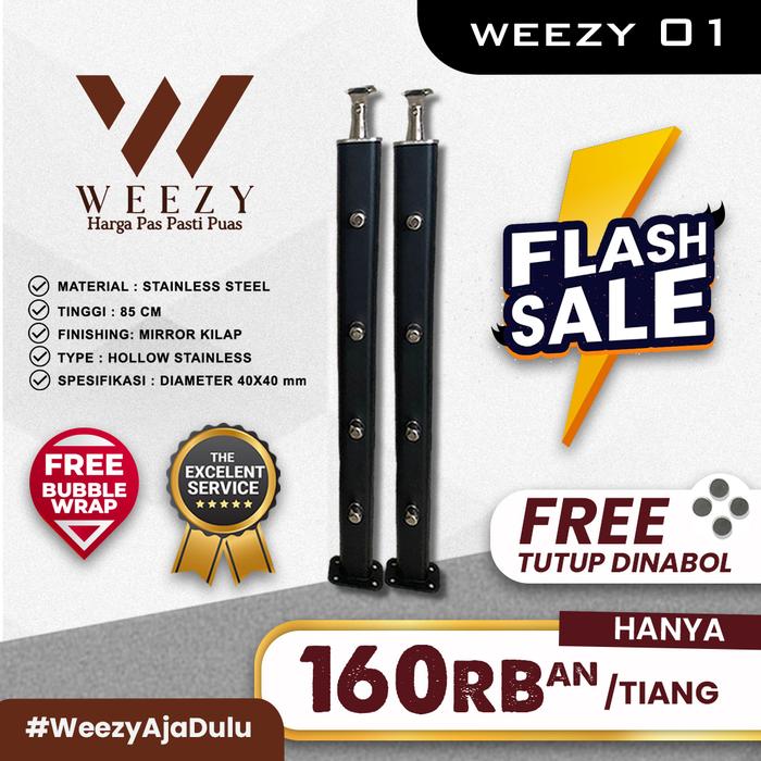 Promo (NEW) Weezy 01 Railing tangga dengan Powder Coating Hitam Pipa ...