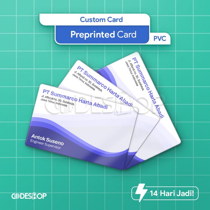 Jual Cetak Custom Preprinted PVC Card Kartu Perusahaan - Kota Medan ...