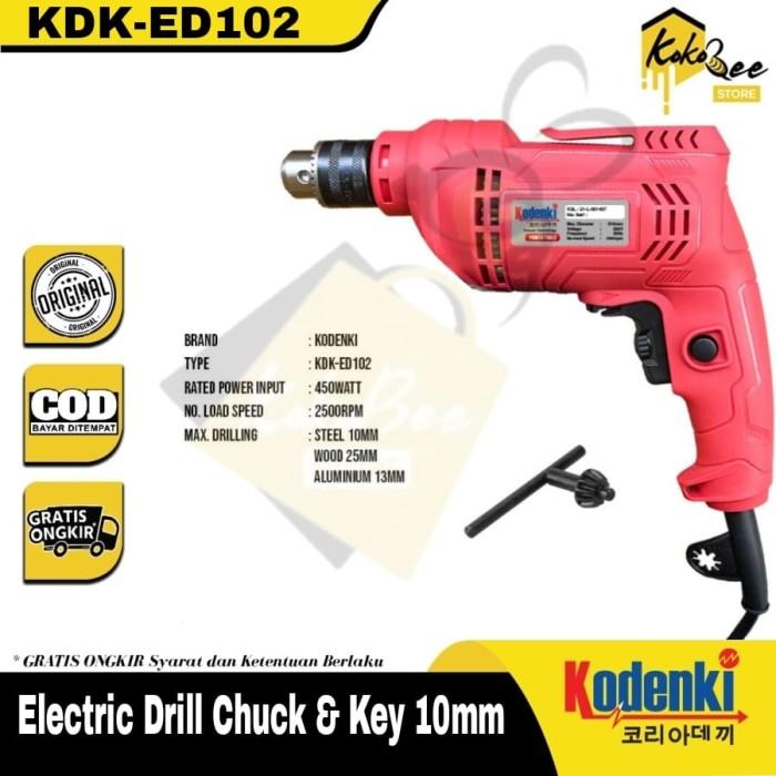 Jual KODENKI Mesin Bor Listrik 10MM Bolak Balik Besi Kayu Electric Drill - Mesin Bor Tangan 10mm ...