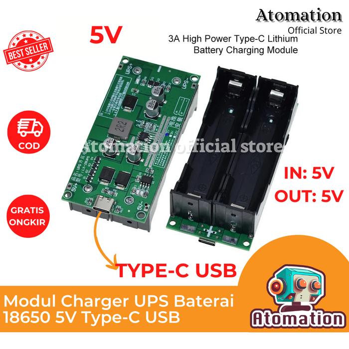Promo Modul UPS Mini Charger Charging Baterai Battery 18650 DC-DC Step Up 5V - Kab. Sleman ...