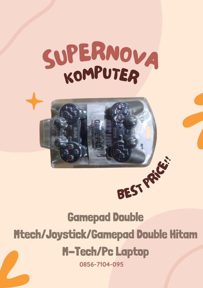 Jual Gamepad Double Mtech/Joystick/Gamepad Double Hitam M-Tech/Pc ...