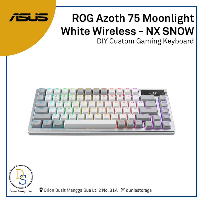 Promo ASUS ROG Azoth 75 Moonlight White Wireless DIY Custom Gaming ...