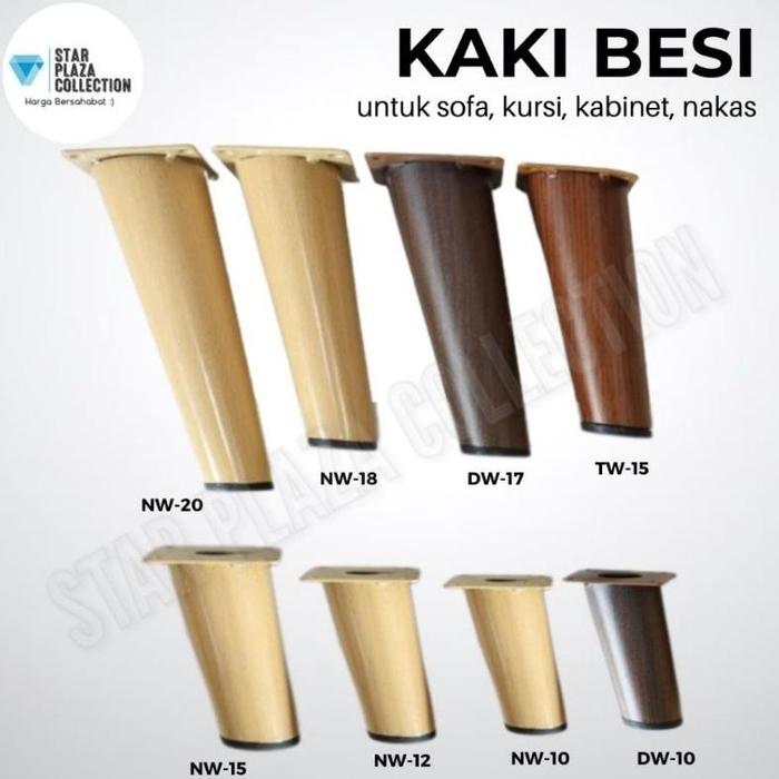 Jual Kaki Retro Besi Motif Kayu Sofa Kursi Stool / Sofa Leg Besi Motif ...