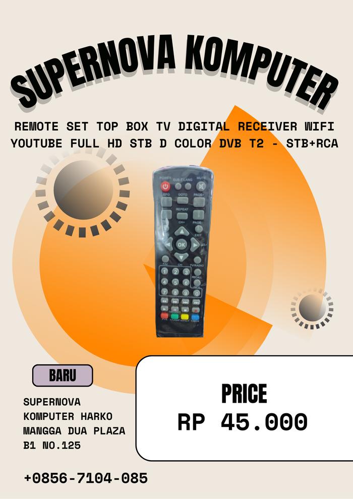 Jual REMOTE SET TOP BOX TV Digital Receiver WIFI YOUTUBE FULL HD STB D ...
