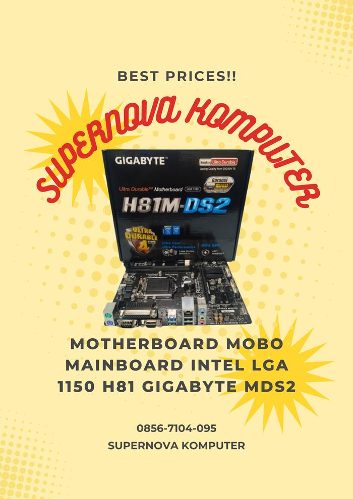 Jual Motherboard Mobo Mainboard Intel LGA 1150 H81 GIGABYTE MDS2 - Jakarta Pusat - Supernova ...