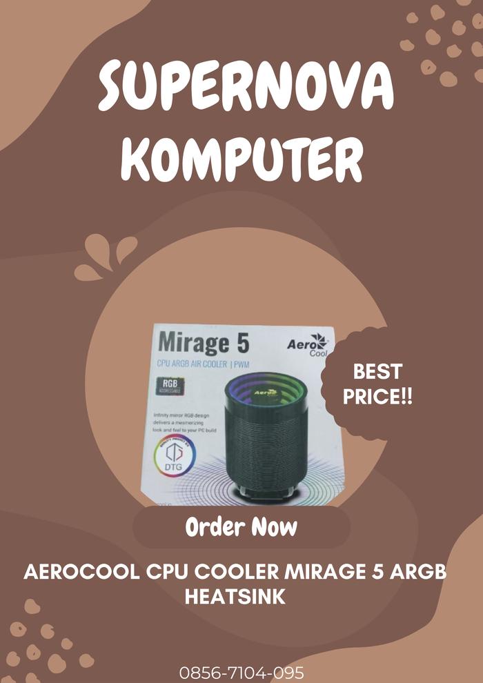 Jual Aerocool CPU Cooler Mirage 5 ARGB heatsink - Jakarta Pusat ...