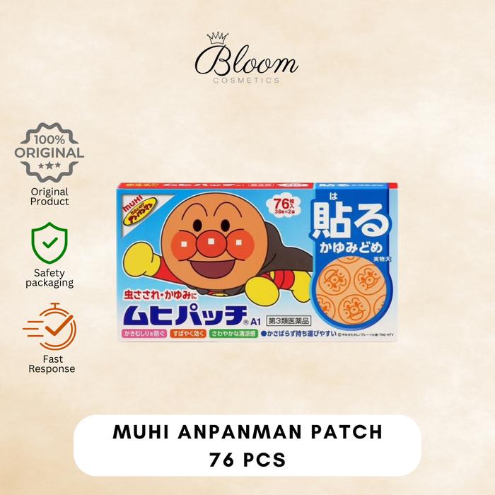 Jual Muhi Anpanman Anti-Itch Patch Mosquito isi 76 Obat Gigitan Nyamuk ...