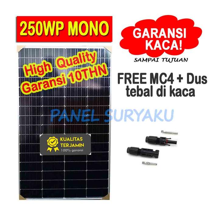 Jual Solar Panel Panel Surya 250wp Mono 250wp Monocrystalline Free MC4 ...