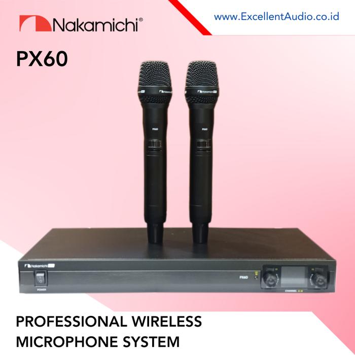 Promo Wireless Microphone nakamichi px60 px 60 px-60 PX60 PX 60 PX-60 True Diversity Wireless ...