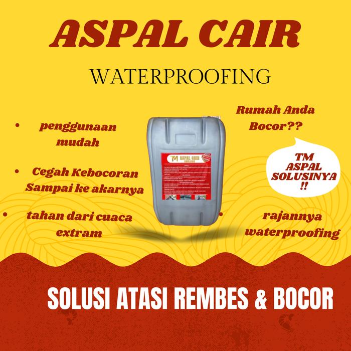 Jual aspal cair 20kg/pelapis anti bocor/aspal emulsion - Kota Tangerang ...