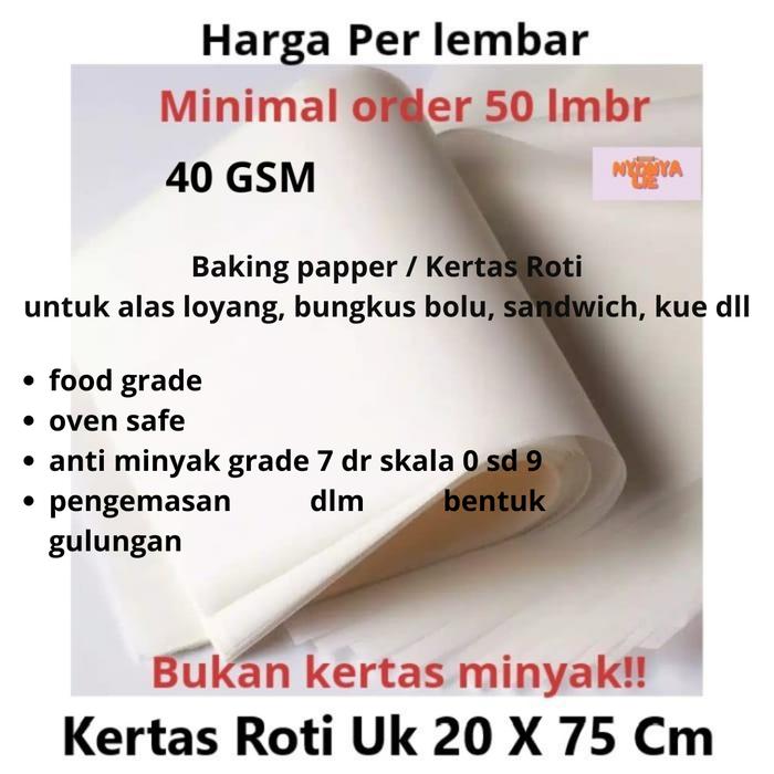Jual 20X75Cm Kertas Roti Putih Wrapping Paper Bungkus Kado Kertas ...