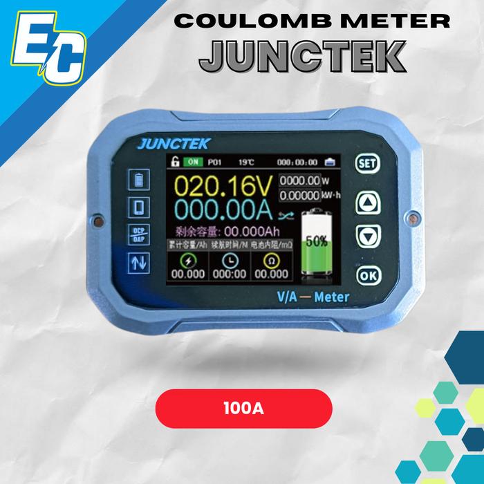 Jual Coulomb Meter JUNCTEK KG110F Volt Amp Battery Capacity Bluetooth ...