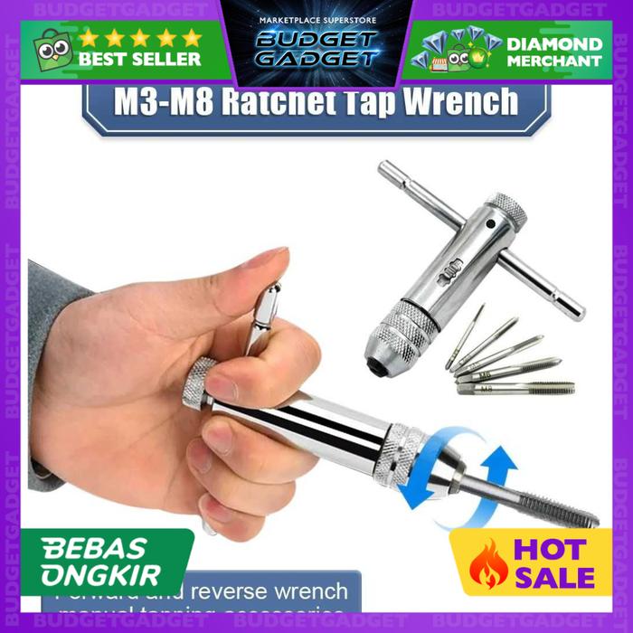Jual Taffware Set Hand Tap M3-M8 Pembuat Drat Ulir dengan Gagang - WO-8 - Jakarta Barat ...