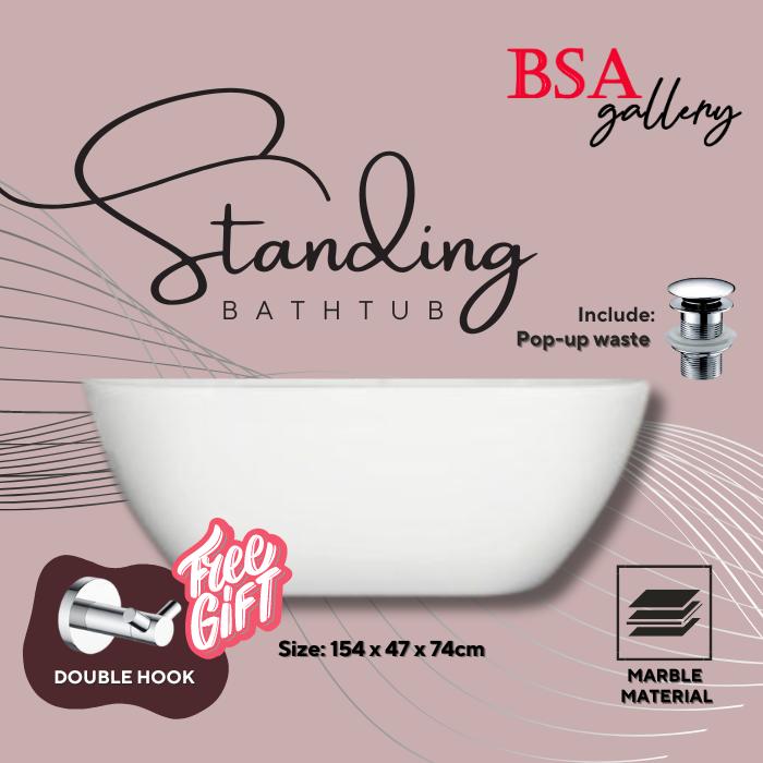 Jual STANDING BATHTUB MARBLE MODEL TOTO / BATHUB MANDI / BATHTUB BAK ...