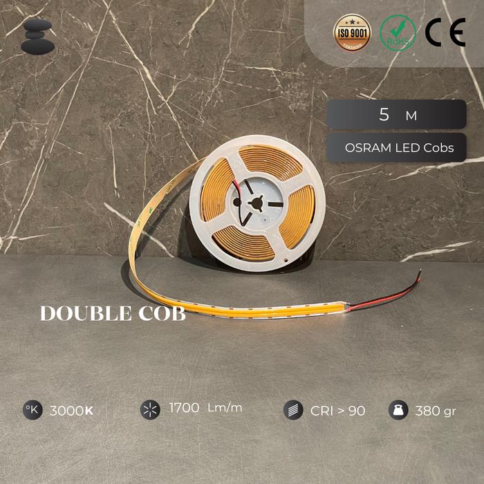 Jual COB LED STRIP 24 V INDOOR DOTLESS HIGH QUALITY - DOUBLE COB3000K ...
