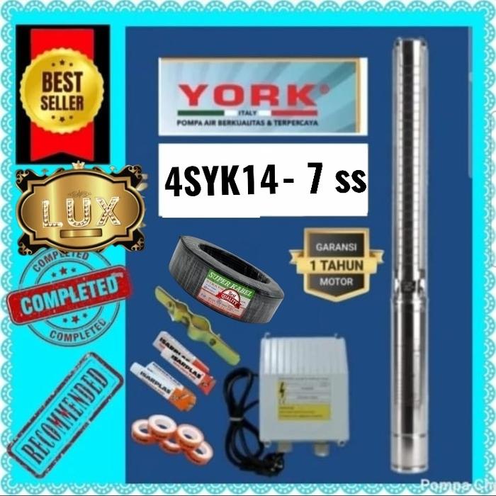 Jual Pompa satelit STAINLESS 4" YORK Italy 3Hpss 1Phase Kapasitas 14 ...