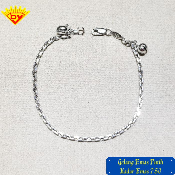 Jual Gelang Rantai Emas Putih 02 Kadar Emas 750 - Jakarta Pusat - TOKO ...