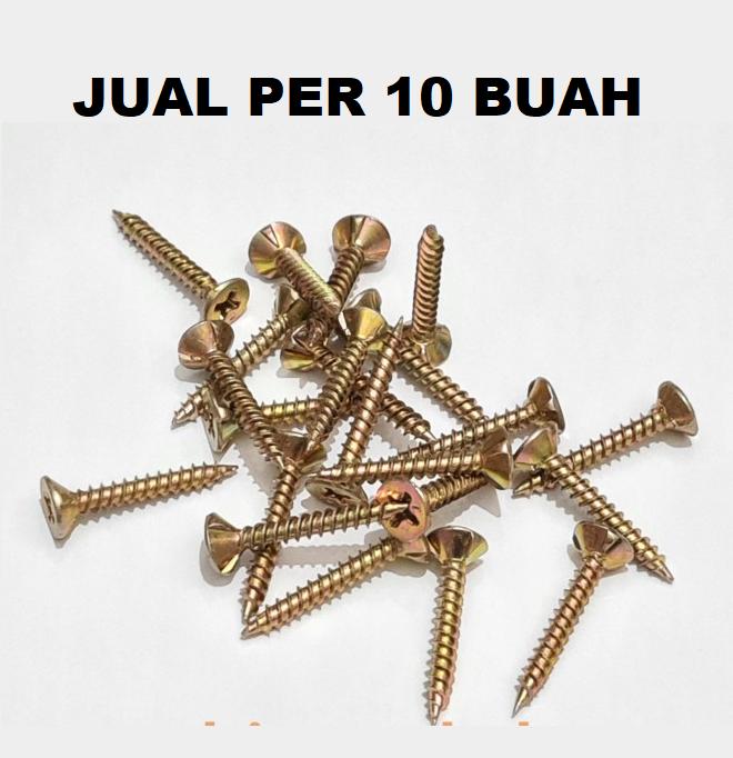 Jual Per 10 buah Skrup Kalsiboard 6 x 3/4 inch Sekrup Screw Calsiboard ...