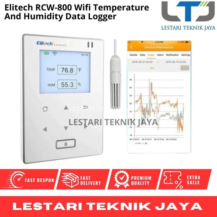 Jual Elitech RCW-800 Wifi Temperature And Humidity Data Logger ...