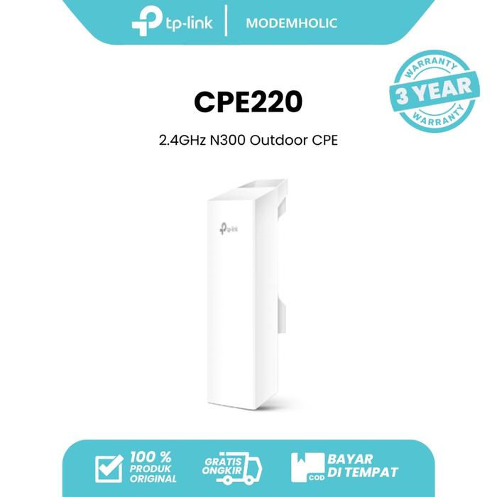 Jual TP-Link CPE220 2.4GHz 300Mbps 12dBi Directional Antenna Outdoor ...