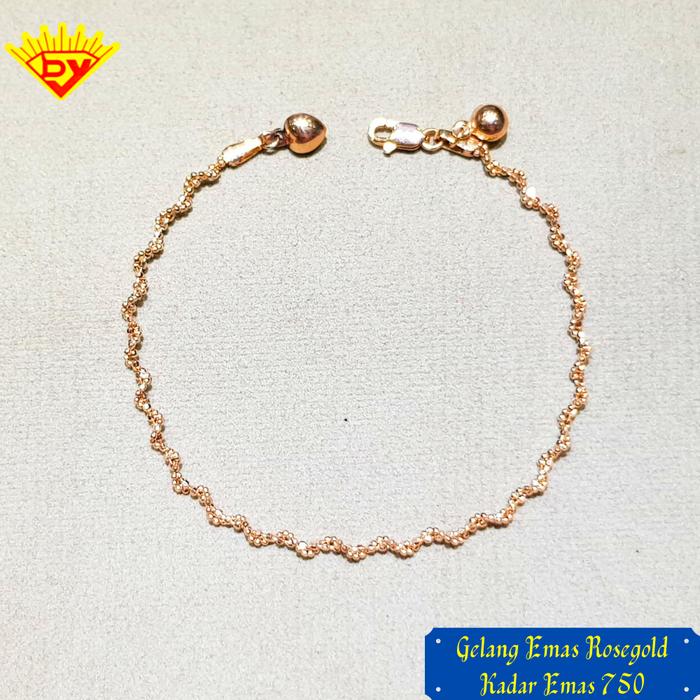 Jual Gelang Rantai Emas Rosegold 382 Kadar Emas 750 - Jakarta Pusat ...