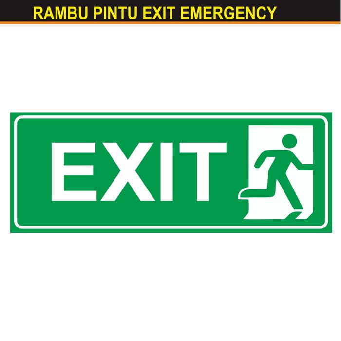Jual Stiker Vinyl Rambu Jalur Evakuasi Darurat / Jalur Evakuasi Tanggap ...