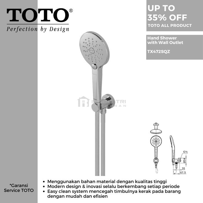 Jual Hand Shower with Wall Outlet TOTO TX472SQZ / TOTO Hand Shower Set ...