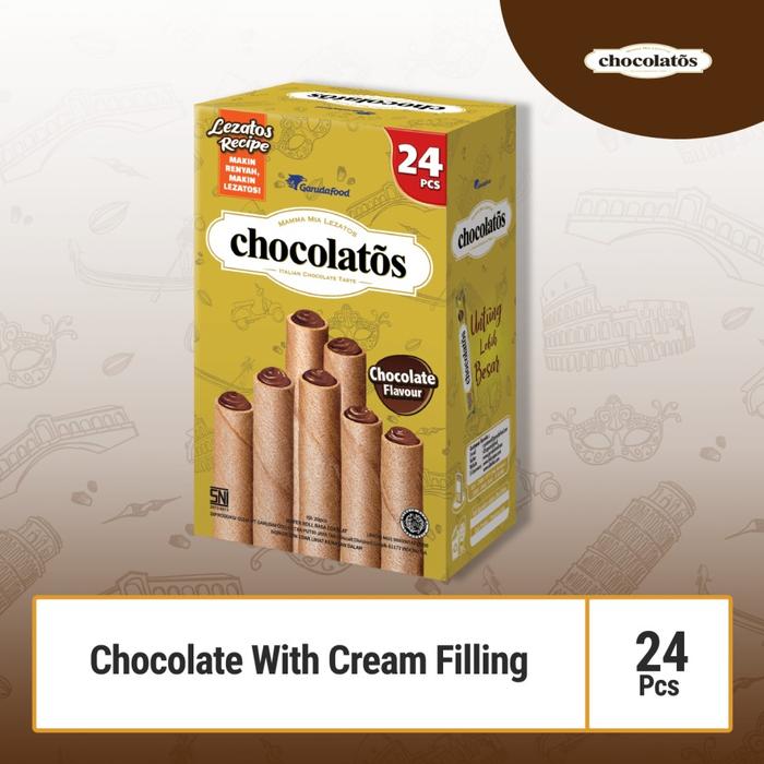Jual CHOCOLATOS WAFER ROLL GRANDE WITH CREAM FILLING 12 GRAM X 24'S ...