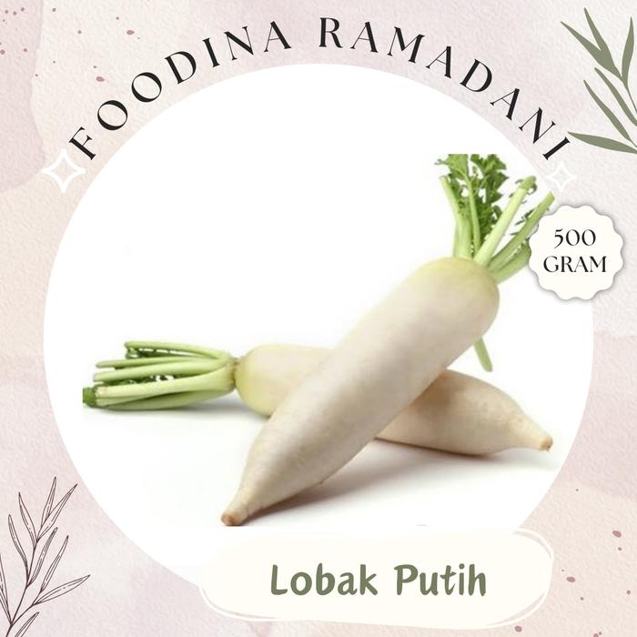 Jual LOBAK Putih - White Radish Fresh [ Berat 500gr ] Harga Per 0,5 Kg ...